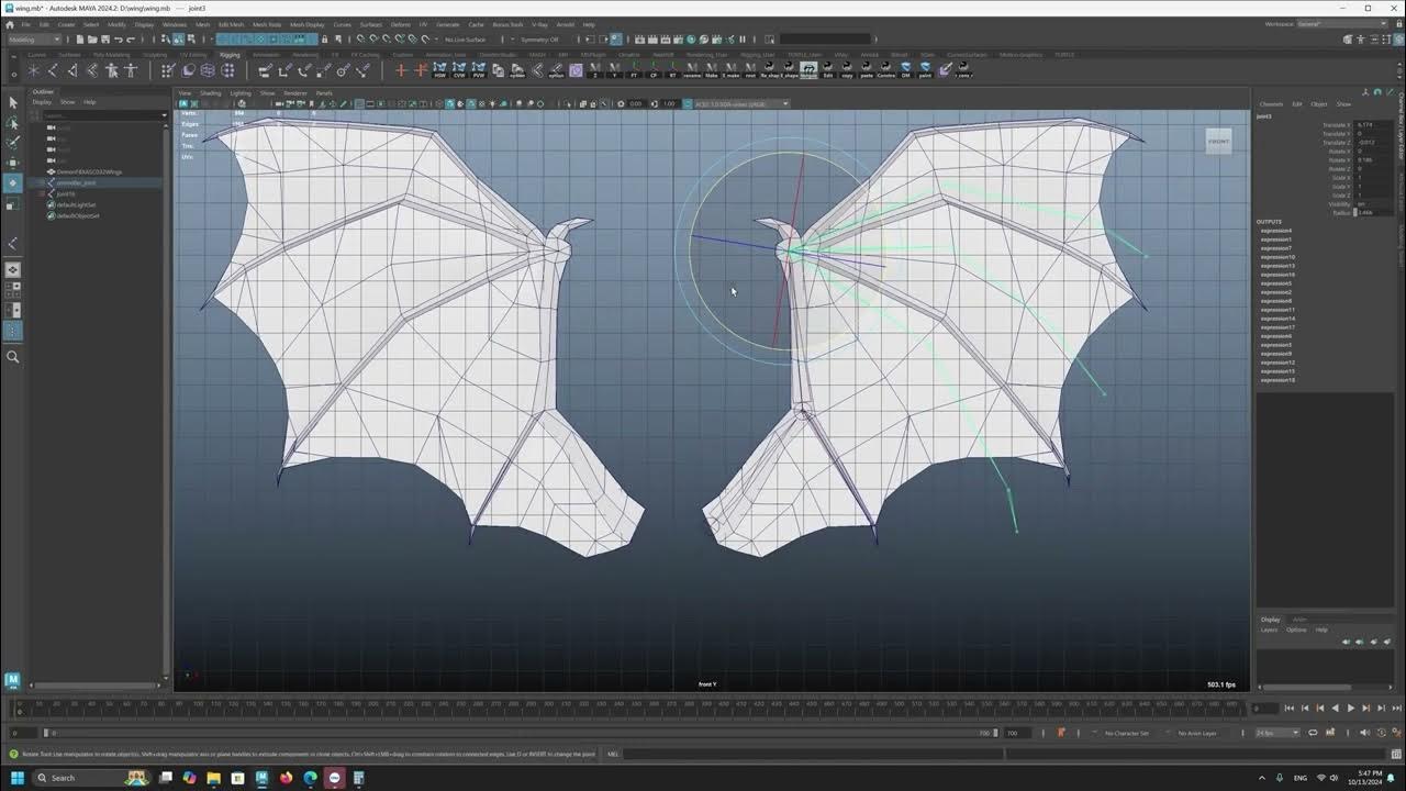 rigging a wing in unreal engine - part1 maya (tutorial with free script) - YouTube