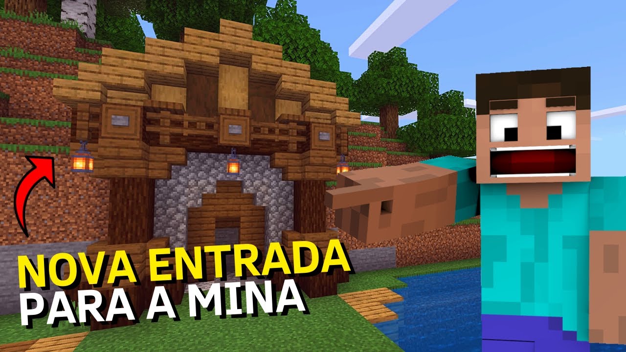 CONSTRUÍ A ENTRADA DA MINHA MINA NO MINECRAFT #6 - YouTube