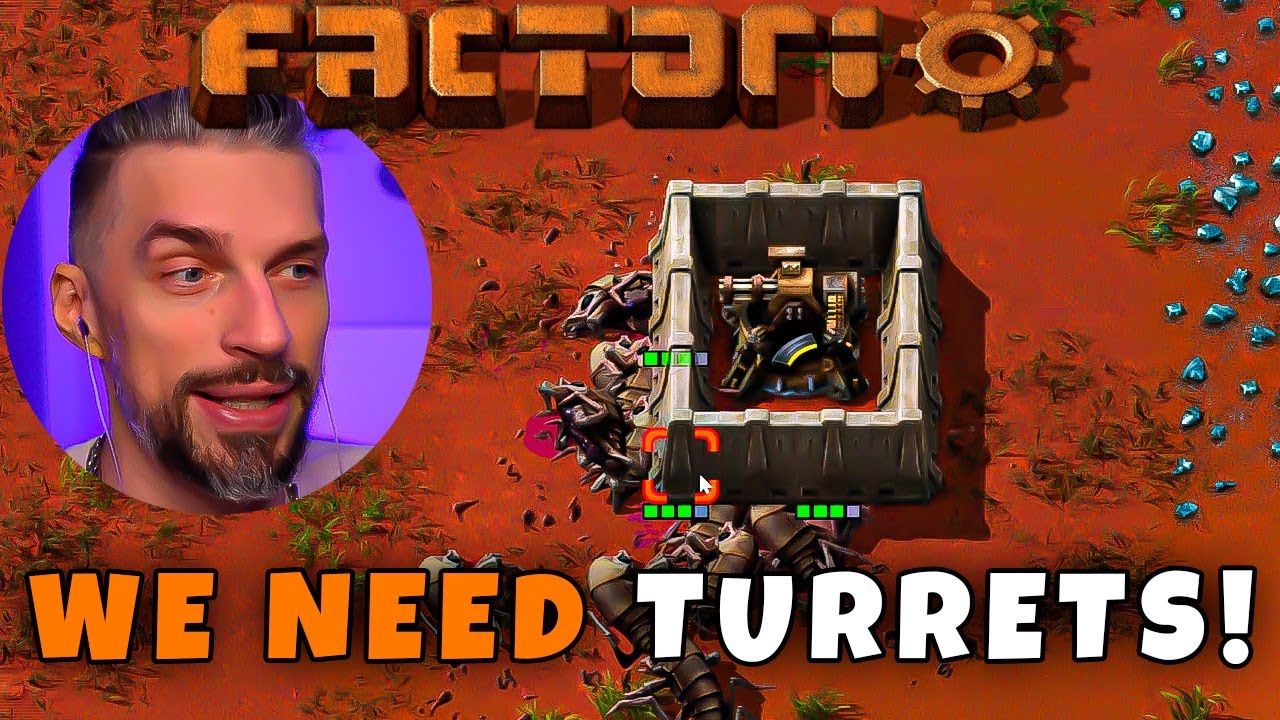 FACTORIO RAIL DEATH WORLD // WE NEED TURRETS! ep.4 - YouTube