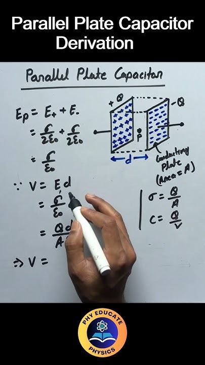 Parallel Plate Capacitor Derivation Capacitance Class 12 Physics