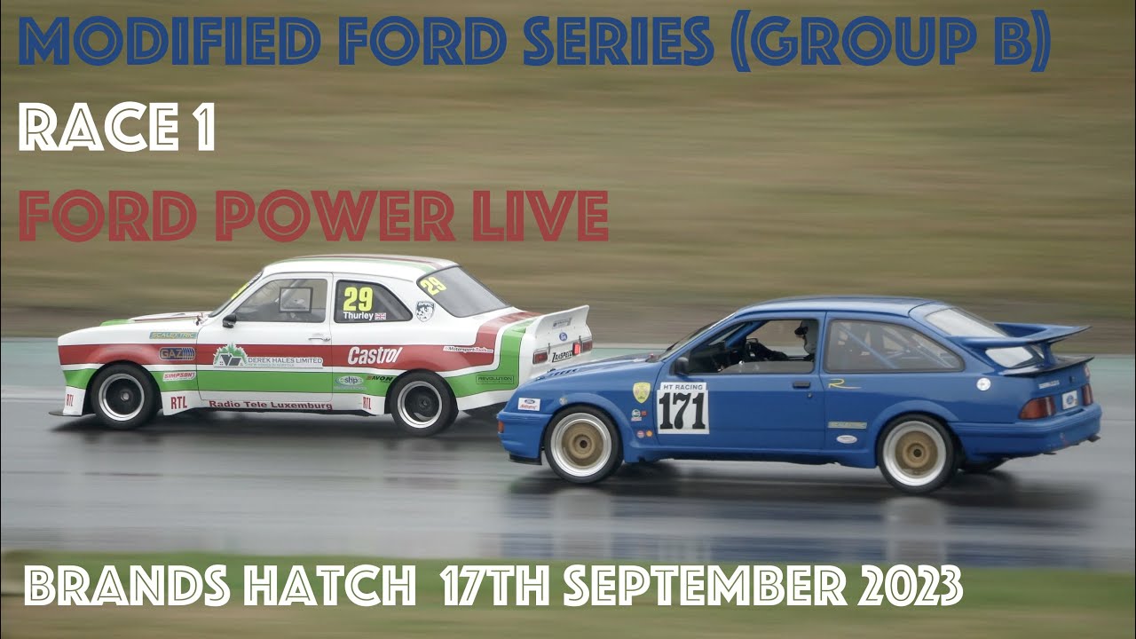Modified Ford Series (Group B) Race 1 Ford Power Live 2023 Brands Hatch ...