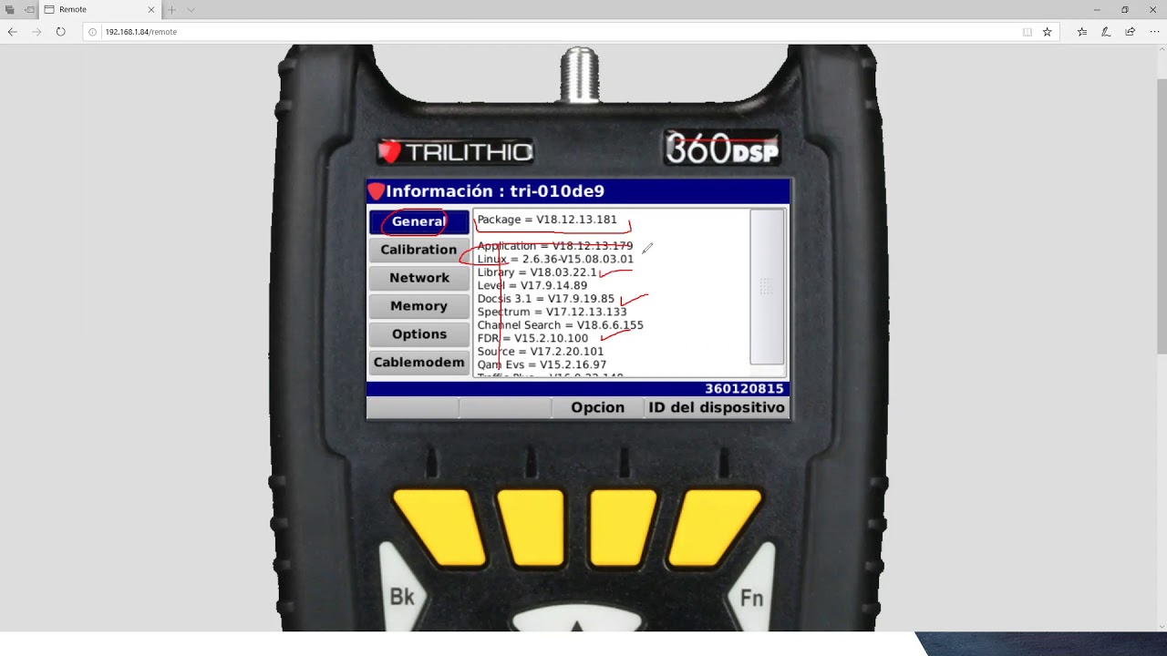 360 DSP Capsula 1 Menu CONFIG SubMenu INFORMATION - YouTube