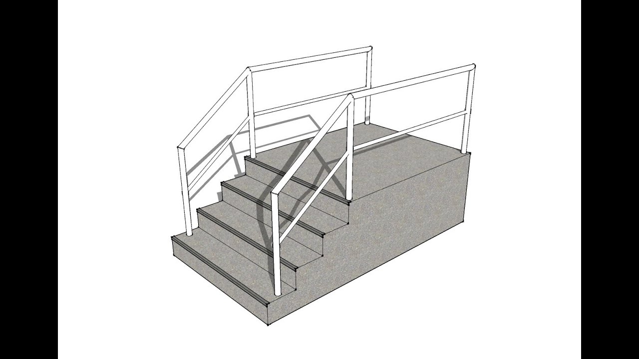 Sketchup demo 02 - 3D STAIR - YouTube
