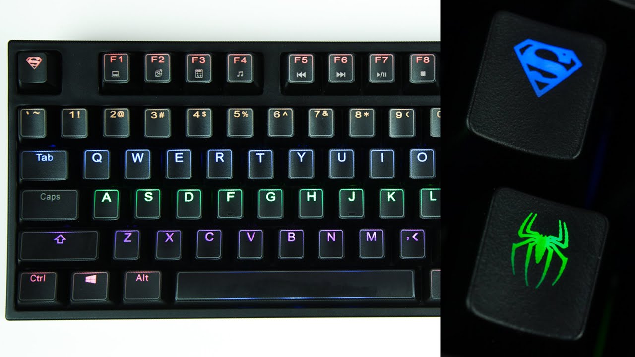 KeyCool 87 Keyboard Review | With HERO key-caps!!! - YouTube