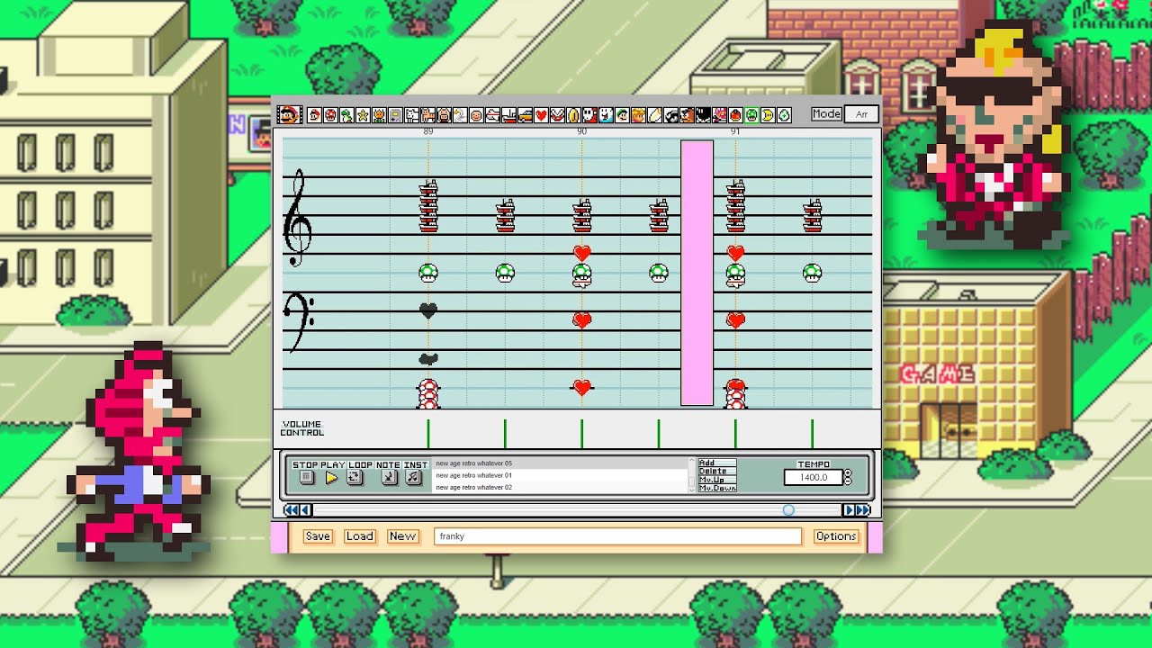 Franky - EarthBound :: GIANT Mario Paint - YouTube
