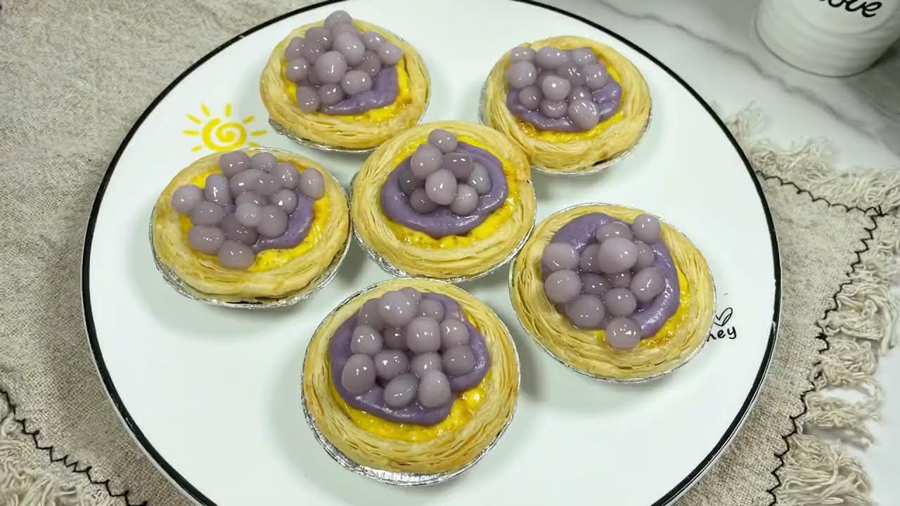 Taro Paste Egg Tart Recipe | More sweet and savory than regular egg ...