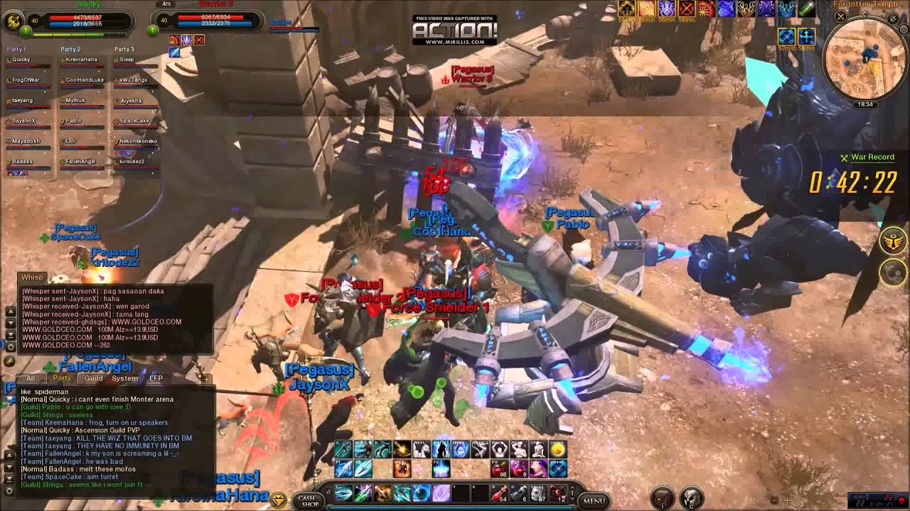 Cabal 2 - Ascension Guild PVP (18vs18) - YouTube