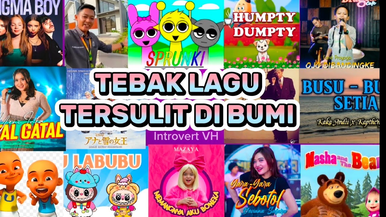 TEBAK JUDUL LAGU VIRAL DAN TERSULIT!!! Sigma Boy, Lahubu, Ojo ...
