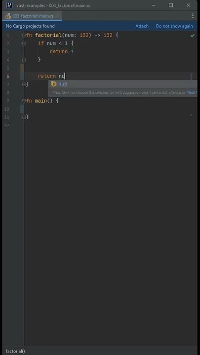Learn Rust: 3. Factorial - YouTube