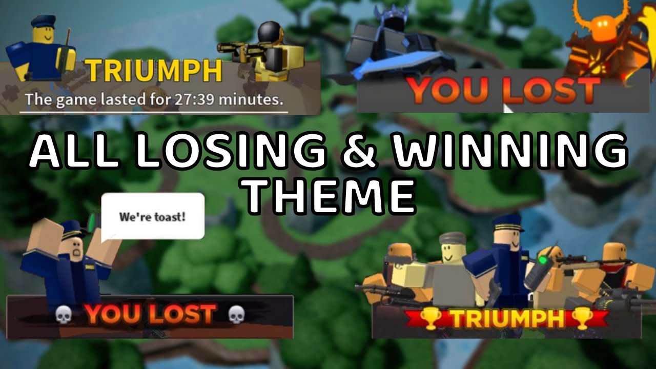 ALL Triumph & Losing Theme (TDS music) | Tower defense simulator - YouTube