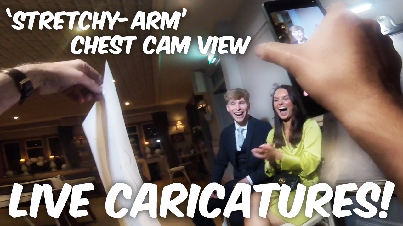 'Chest Cam' Footage of Live Caricatures - YouTube