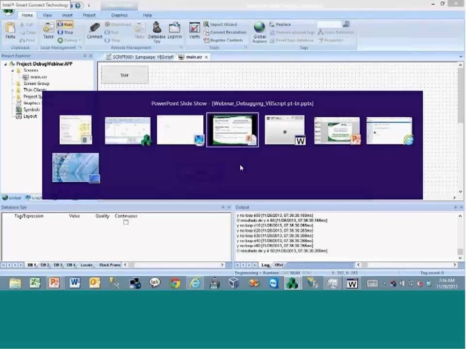 Depurando VBScript no InduSoft Web Studio - YouTube