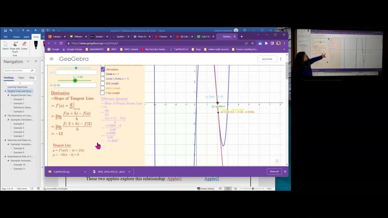 OpenStax 3.1 Definition of the Derivative - YouTube