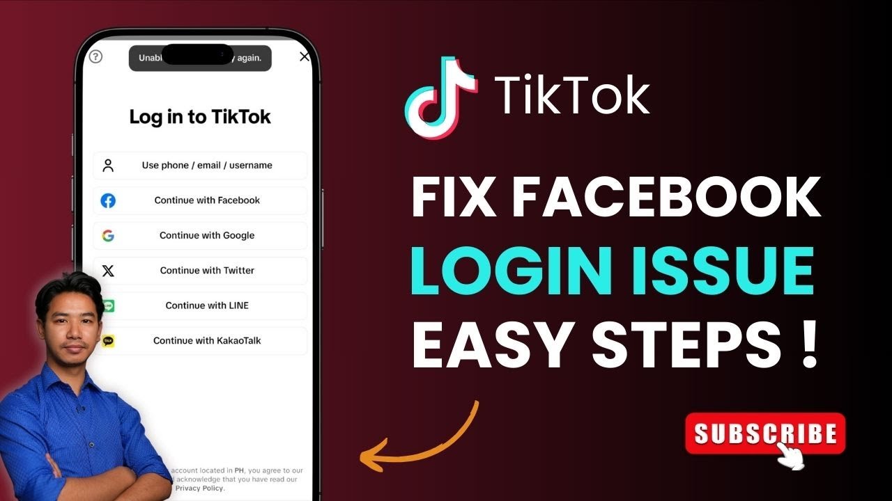 TikTok Login Problem with Facebook - Step By Step Easy Fix - YouTube
