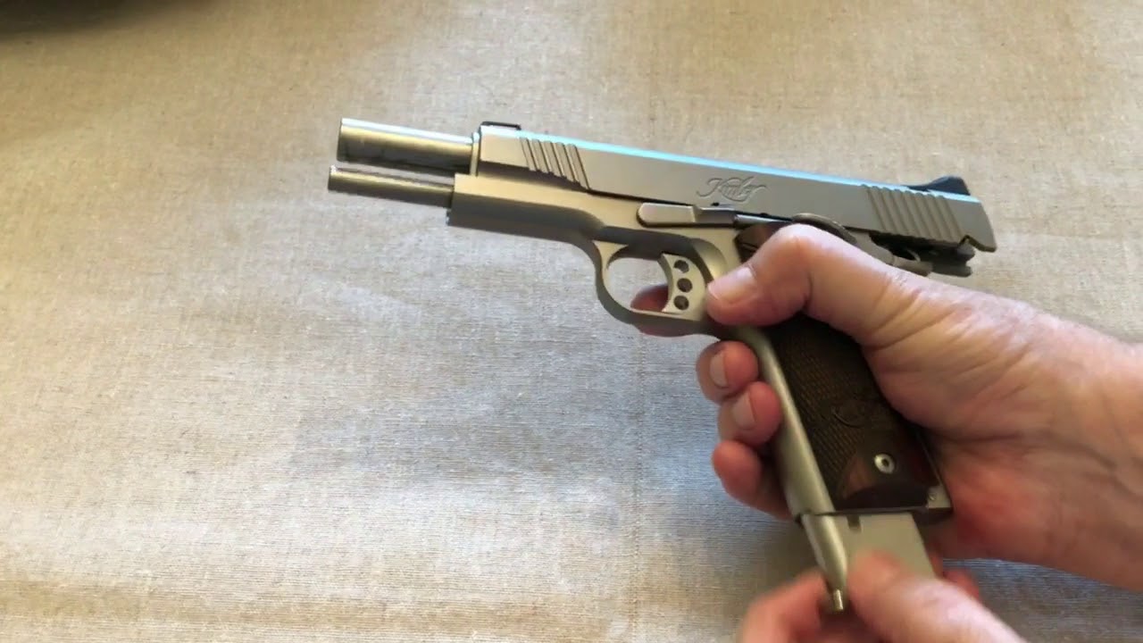 Gross grip safety fail. Kimber Stainless II .45 - YouTube