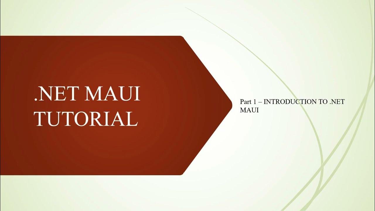 DOT NET MAUI TUTORIAL Part 1 - Introduction - YouTube DOT NET MAUI TUTORIAL Part 1 - Introduction - YouTube