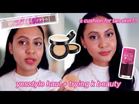 YESSTYLE HAUL + TRYING K BEAUTY | Jung Saem Mool Cushion Foundation, Etude House, Peripera, Kaja