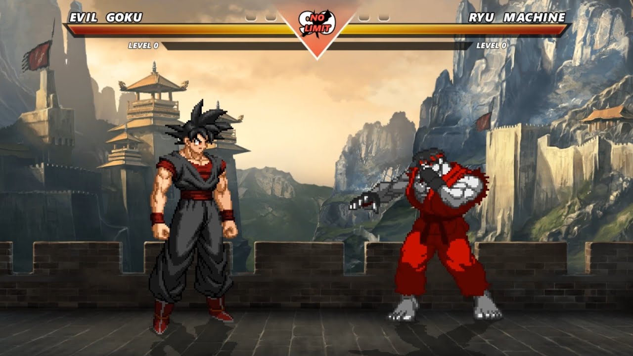 EVIL GOKU vs RYU MACHINE - The most epic fight ever made - YouTube