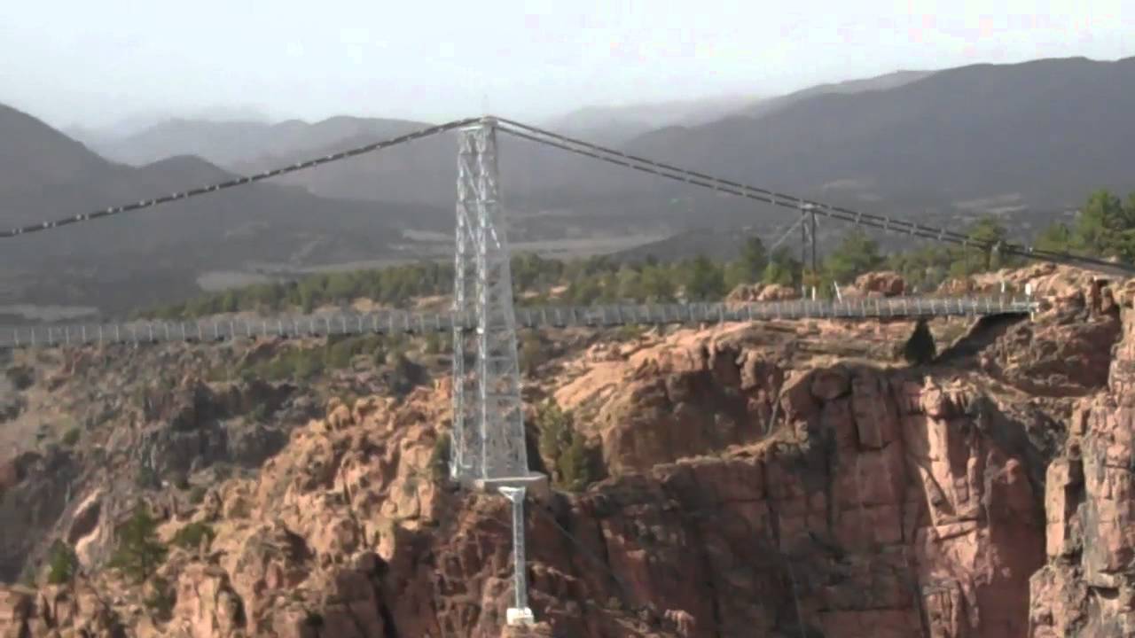 View of Royal Gorge and Bridge from gondola ride-Colorado - YouTube