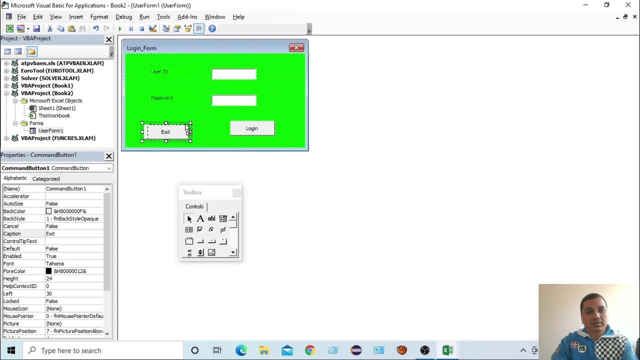 How to create User Login Form in Excel using VBA 2021 02 08 15 24 - YouTube