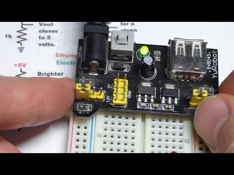 5V 3V3 and GND Pins on Breadboard Power Supply by Electronzap Electronics