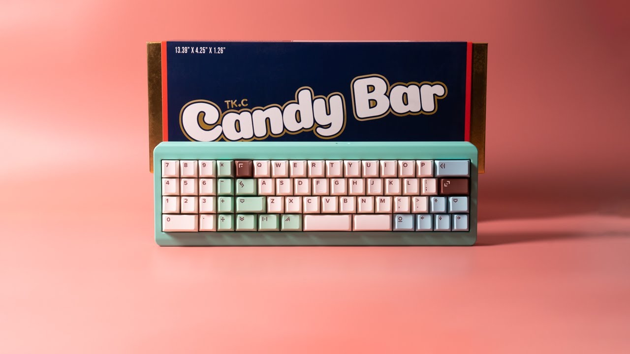 TKC Candybar with Jwick Yellow Switches Keyboard Sound Test [4k] Stereo ...