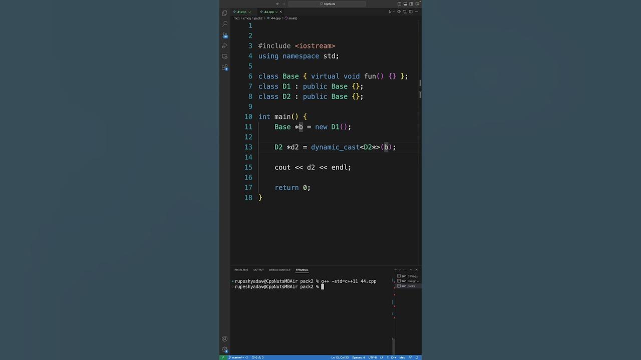 One of the feature of dynamic_cast In C++ - YouTube