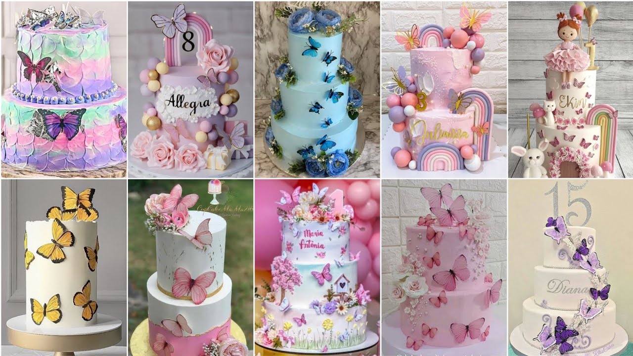 🦋beautiful butterfly cake design/butterfly cake design/butterfly cake ...