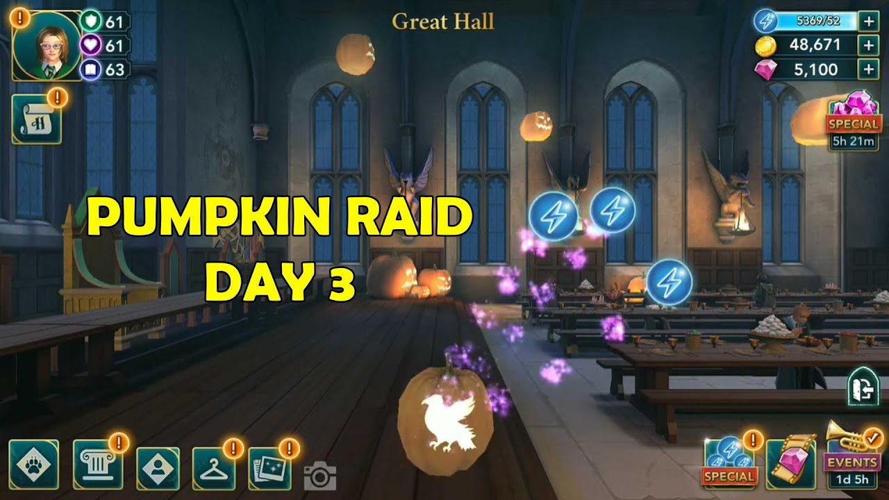 Pumpkin Raid Day 3 Location Hogwarts Mystery - YouTube