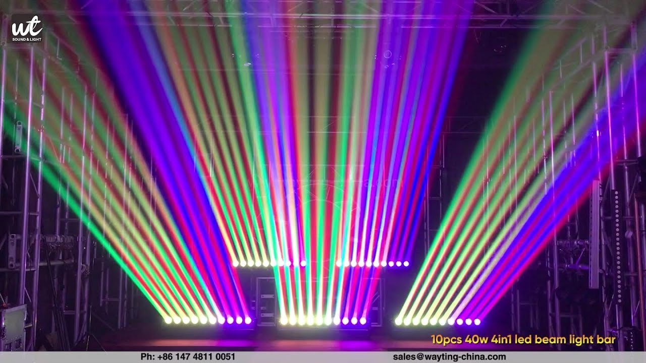 10*40W RGBW 4in1 led beam moving head light bar led beam strip light ...