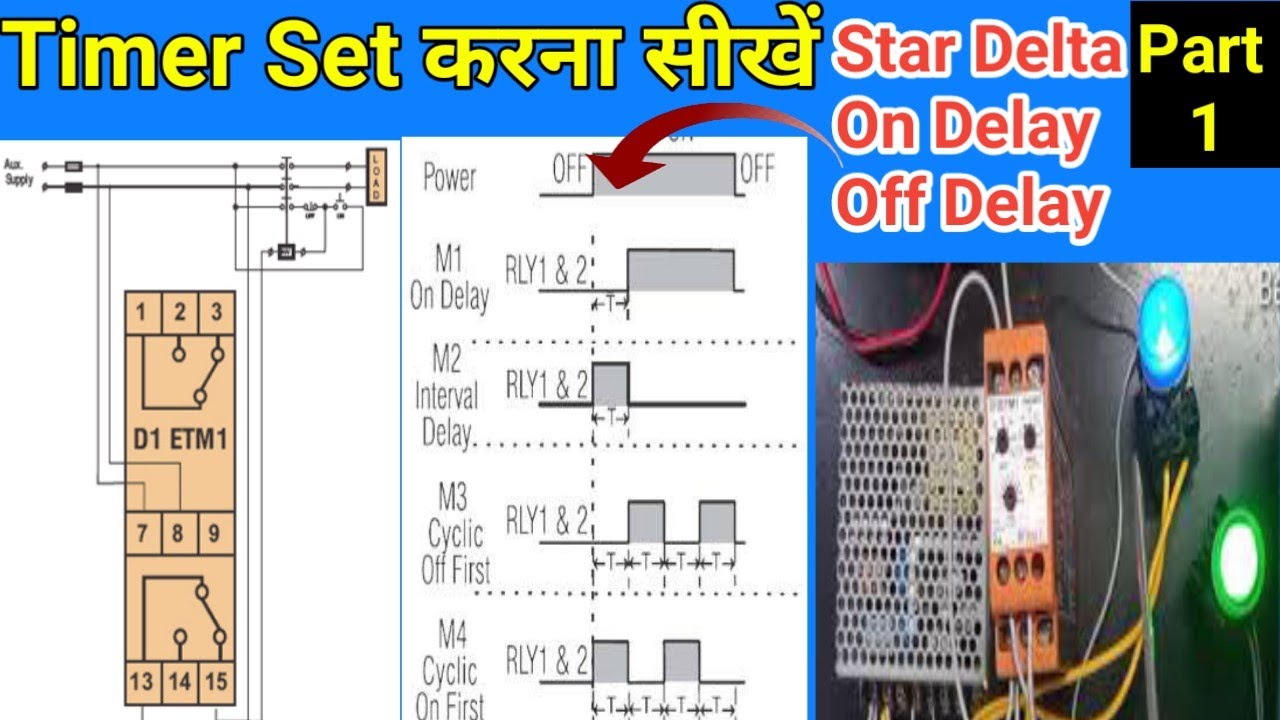 How to set a Timer for Star Delta, On Delay and Off Delay | Timer ...