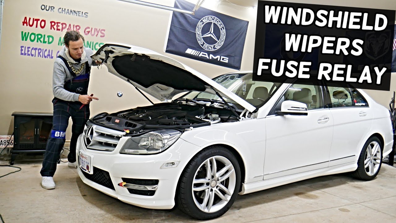 MERCEDES W204 Windshield Wipers Fuse Relay Location Replacement C250 ...