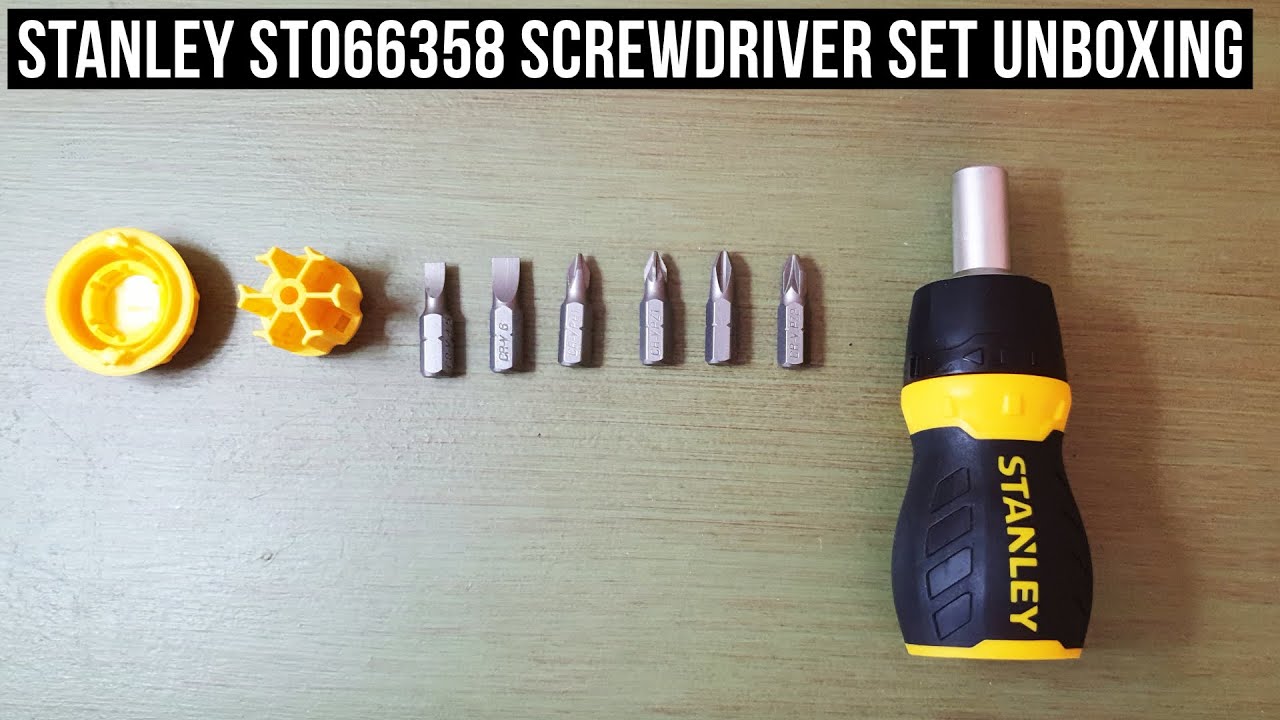 Stanley St066358 Spinning Top Screwdriver Set Unboxing - YouTube