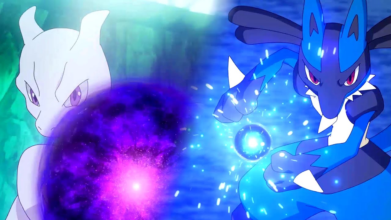 Pokemon Mega Lucario Contra Mega Mewtwo