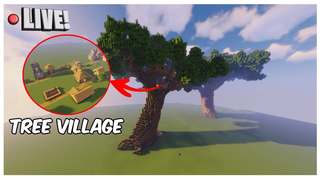 Building A Giant Tree Village! | Minecraft HardCore - YouTube