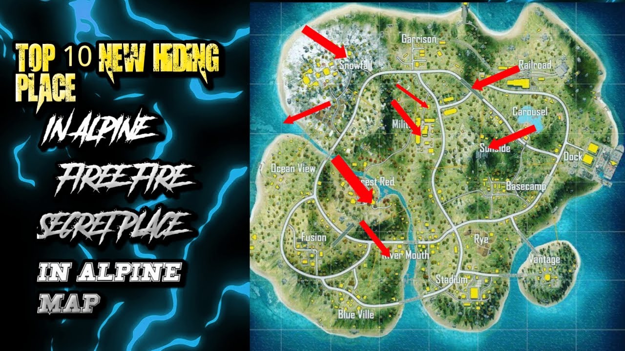 Top 10 new Hiding Place in Alpine | Firee Fire Secret Place in Alpine ...