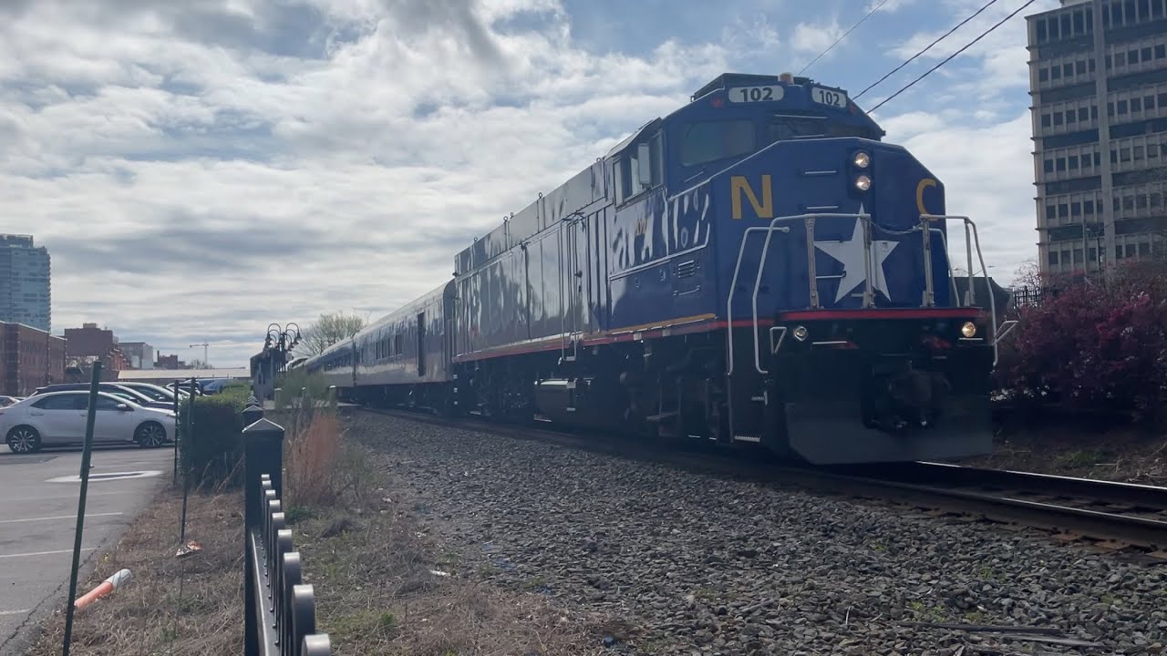 CCU102 leading Amtrak 75 in Durham - YouTube