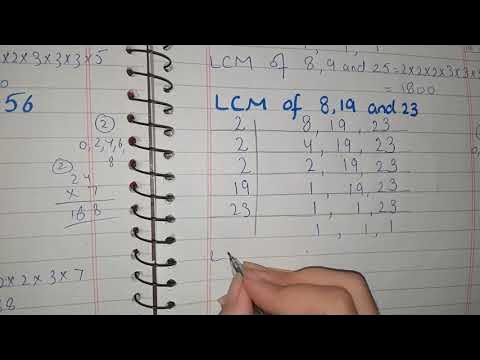LCM by division method||LCM of 3 digits|8 19 23||LCM - YouTube