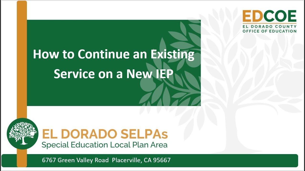 How to Continue an Existing Service on a New IEP (SEIS) - YouTube