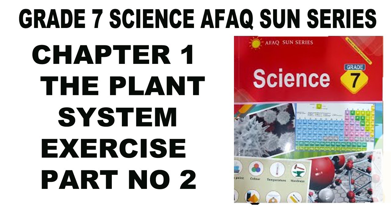 Grade 7 Science Afaq Sun Series Unit 1 The Plant Systems Exercise Part ...