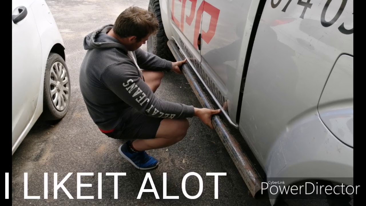 Nissan Navara Fronteir d40 2.5dci Rock sliders build. - YouTube
