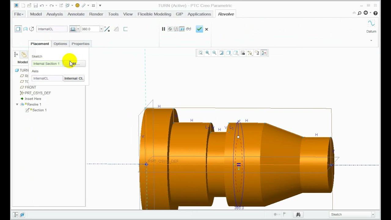 Tutorial CNC Turning program thread turn in Creo Part 5 - YouTube