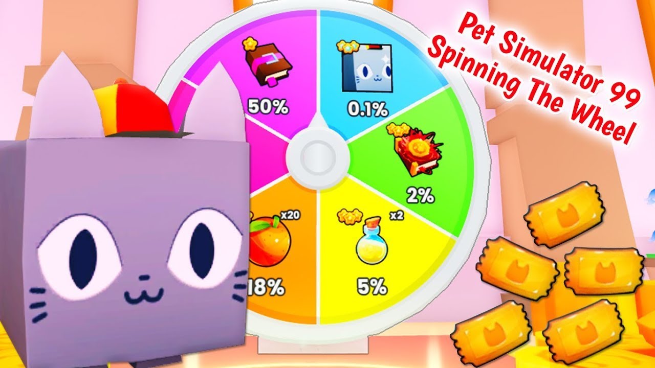 🎫 200+ SPINS on the SPINNY WHEEL in PET SIMULATOR 99 ROBLOX 🔥 - YouTube