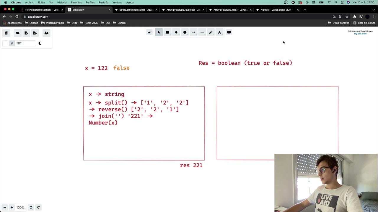 Ejercicio Palindrome Number | LeetCode | Javascript - YouTube