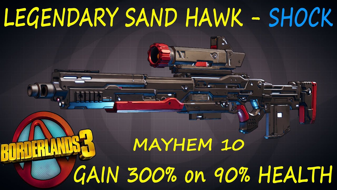 BL3 - High Capacity Dountless Sand Hawk - Shock - Gain 300% - Mayhem 10 ...