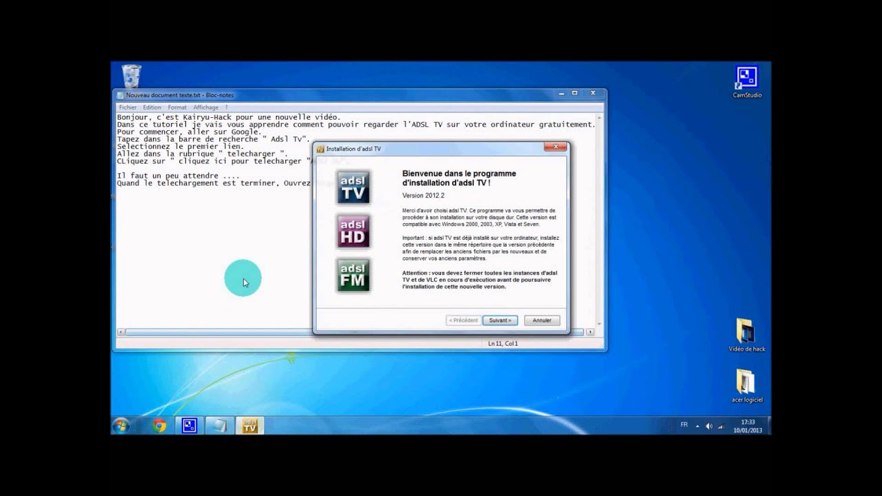 Regarder l'ADSL TV sur votre pc - YouTube
