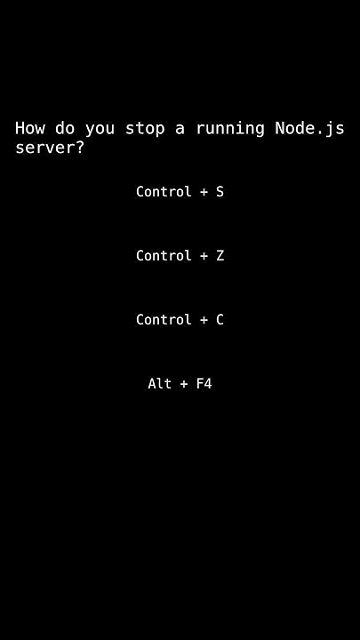 Nodejs | How do you stop a running Node.js server? | Qno.6 - YouTube