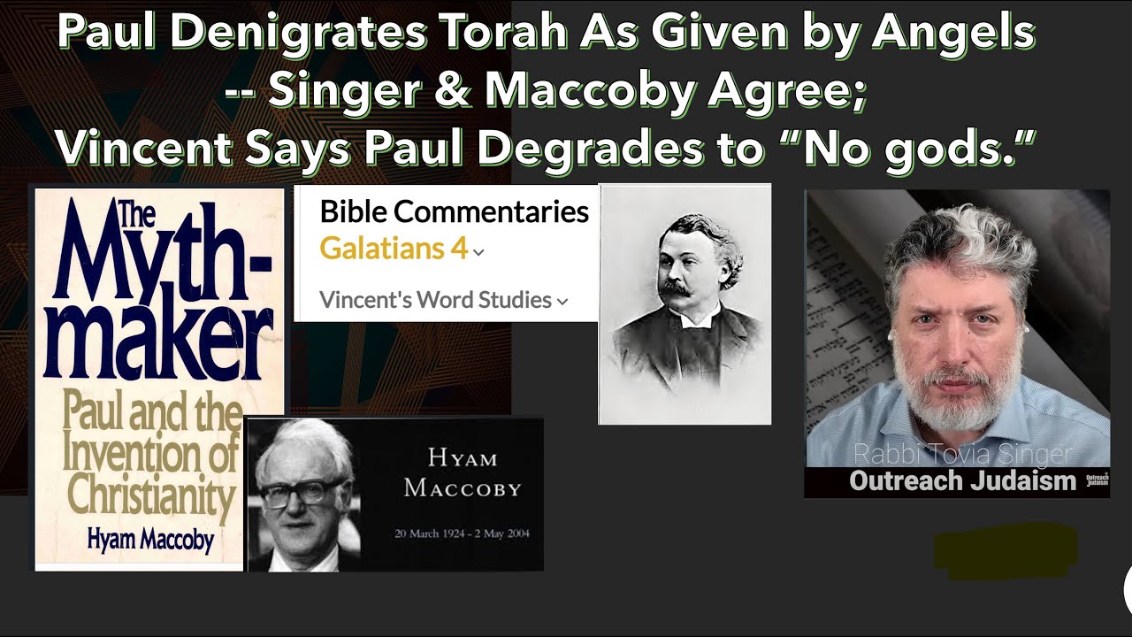 Paul's Claim Law given by Angels Contradicts the Bible. Maccoby's ...