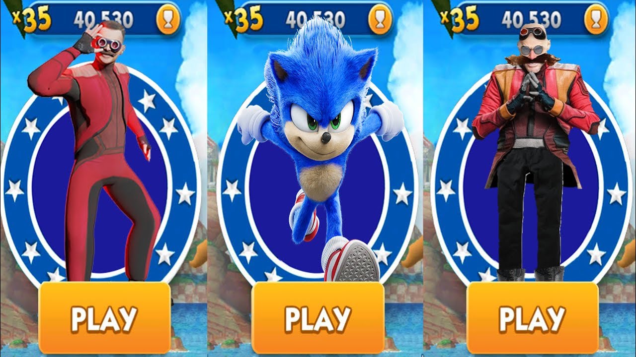 Sonic Dash - Dr. Robotnik vs Movie Sonic vs All Bosses ZZazz and Eggman ...