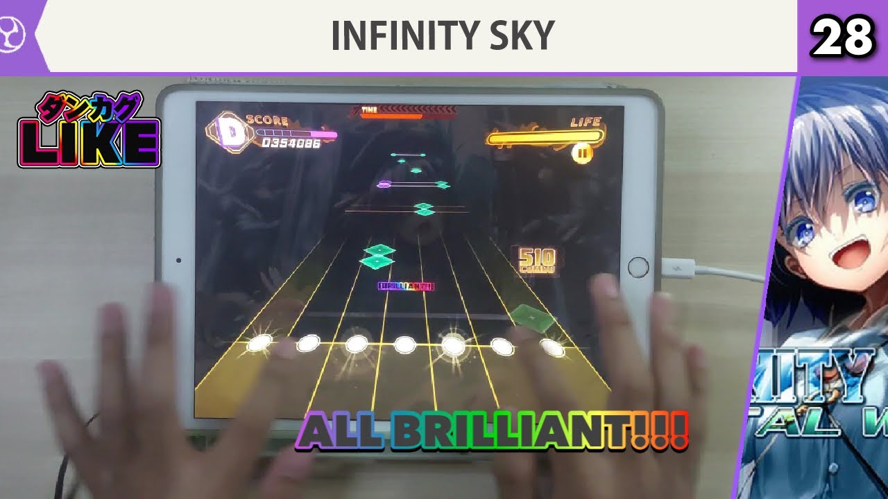 INFINITY SKY ~ AB!! 【LUNATIC 28】【DankagLike / ダンカグライク】 - YouTube